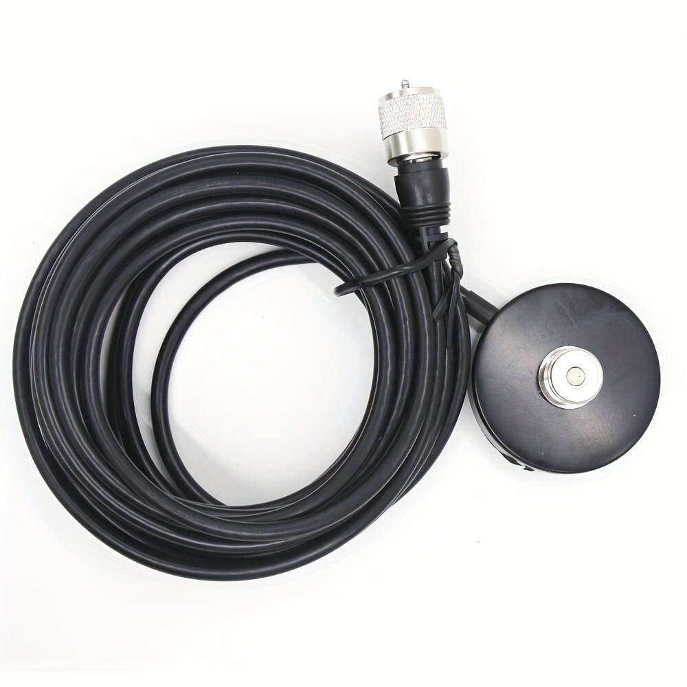 Коаксиальный кабель 5 м, разъемы UHF (PL259), штекер, мини-основание для автомобильной антенны рации