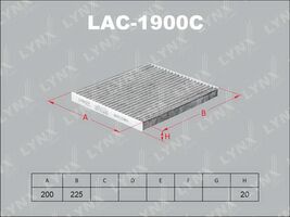 Lac-1900C Фильтр Салонный Lynxauto (LYNX LAC-1900C)