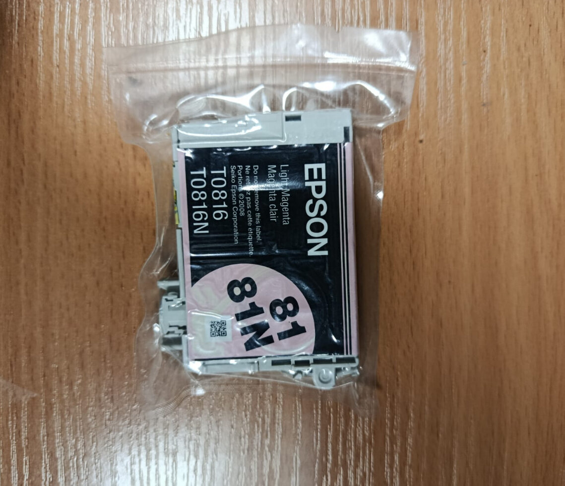 Картридж Epson T0816 Light Magenta светло-пурпурный C13T11164A10, в технической упаковке