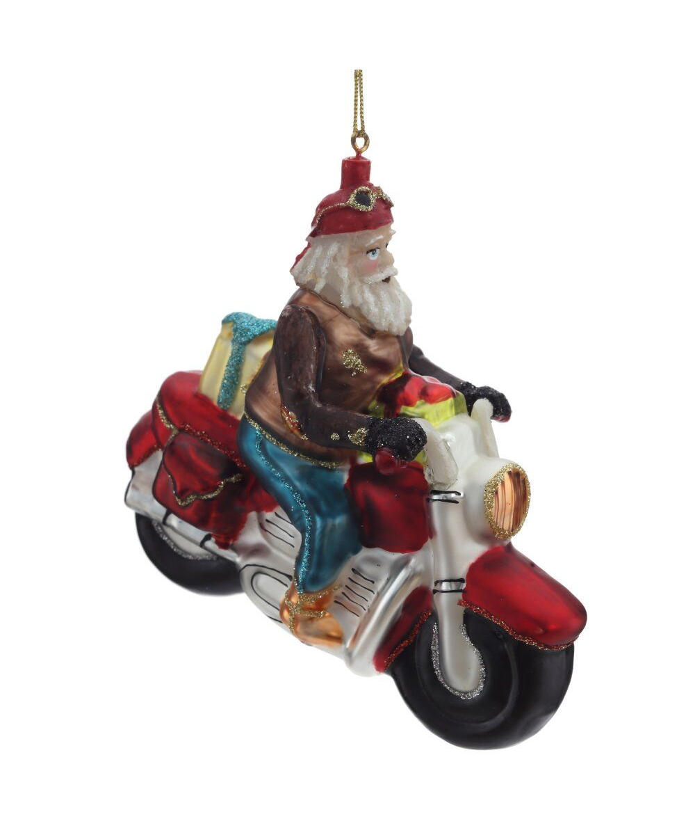 Украшение новогоднее "Дед Мороз на байке", L12 W5,5 H11,5 см