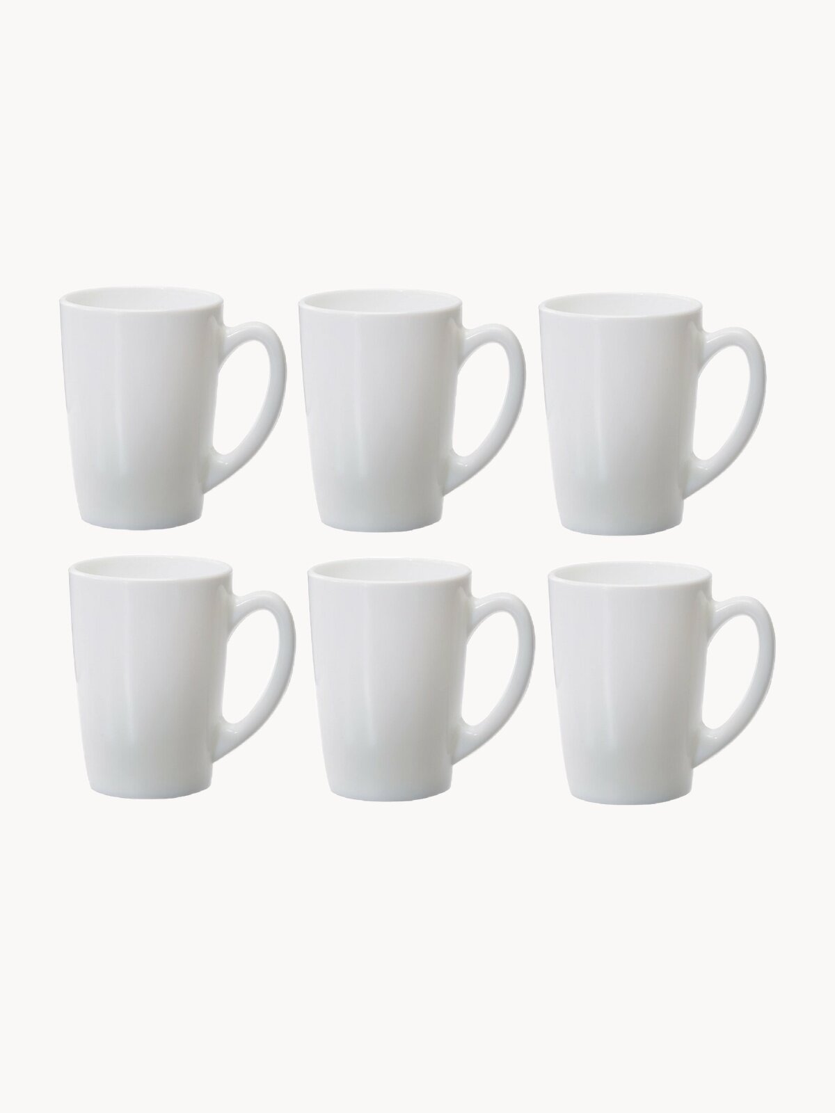 Набор кружек для чая и кофе Luminarc С добрым утром, 320мл, 6 штук, белый цвет