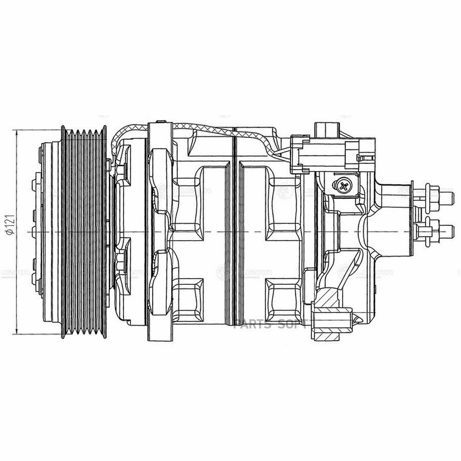 Компрессор кондиционера УАЗ-Патриот (с дв.40905, Евро-5) (LUZAR) от официального дистрибьютора, LUZAR, артикул LCAC0305