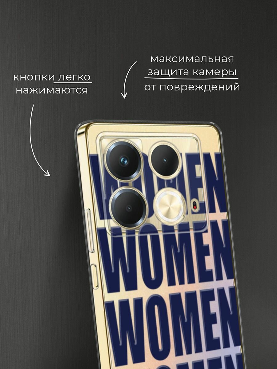 Чехол на Infinix Note 40 / Инфиникс Нот 40 с принтом Woman blue — фото 1