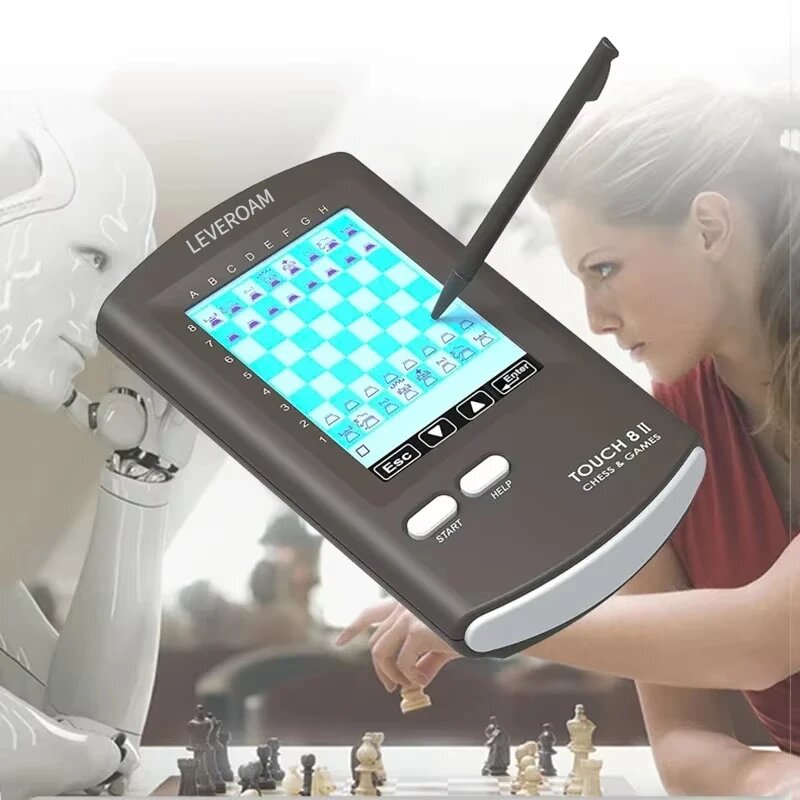 Ручная электронная шахматная доска 8 в 1, сенсорные шахматы, компьютерная игра, умные электронные игры, шахматные наборы для взрослых, семейные умные шахматы, игра
