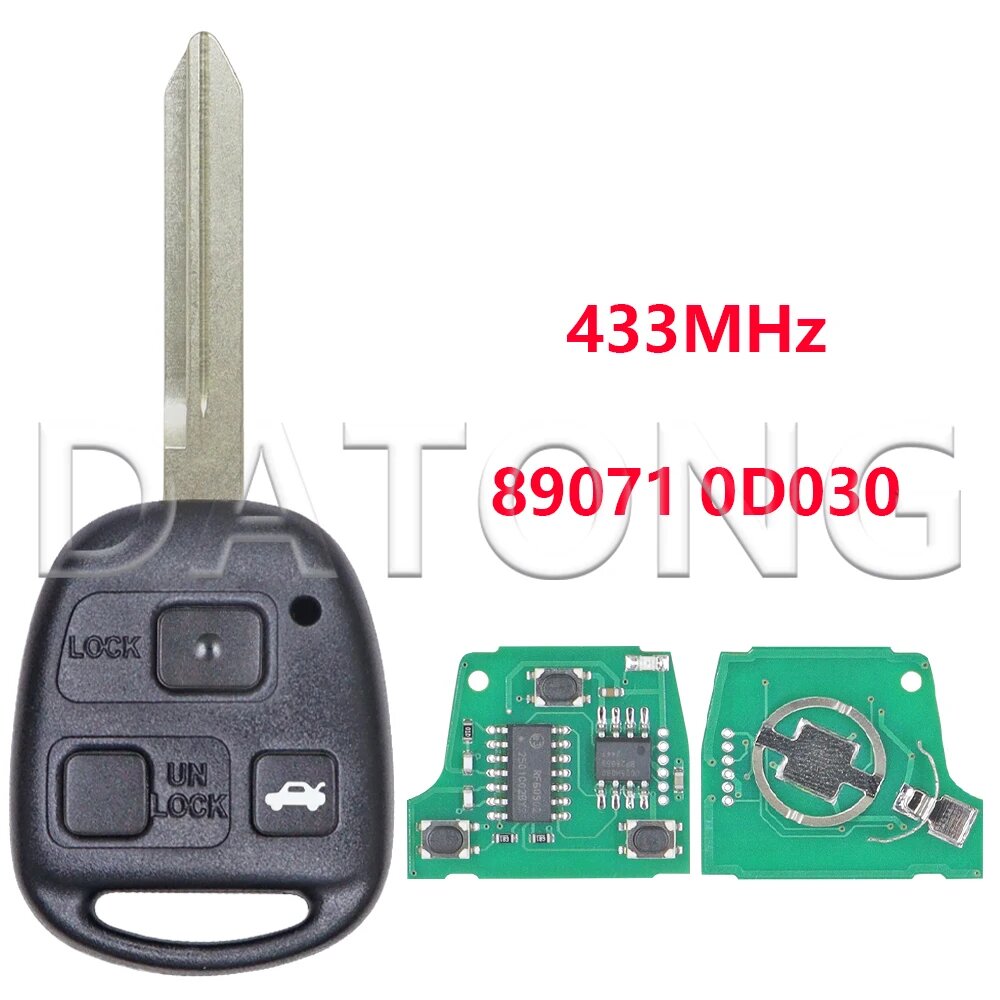 Дистанционный ключ 433MHz для Toyota/Lexus, 3 BT 0D030, No Chip