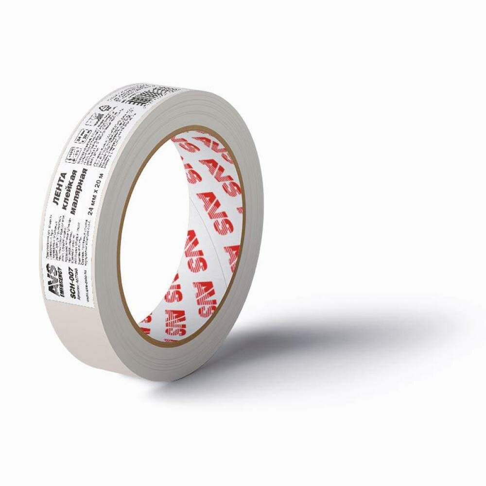 Скотч малярный AVS SCH-007 24 mm x 20 m (бежевый)