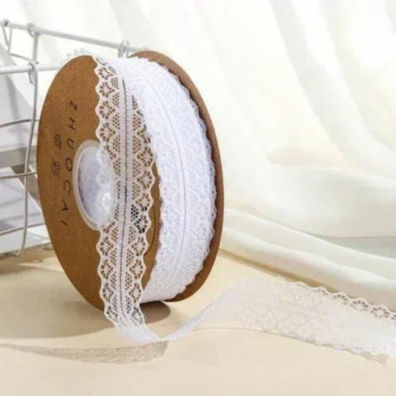 Лента с кружевной отделкой, 50 ярдов для шитья и рукоделия, двусторонняя тесьма из спандекс/полиэстер, ширина 3 см, декоративная лента для одежды, аксессуаров и декора