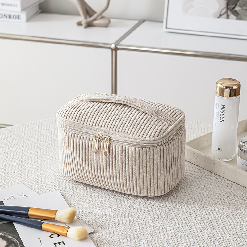 Косметичка из вельвета, дорожная, портативная, для помады, с большим отверстием, для хранения, бархатная, ручная, набор туалетных принадлежностей