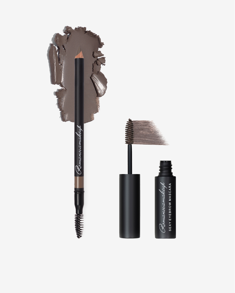 Romanovamakeup набор: карандаш и тушь для бровей "ASH BROWN"