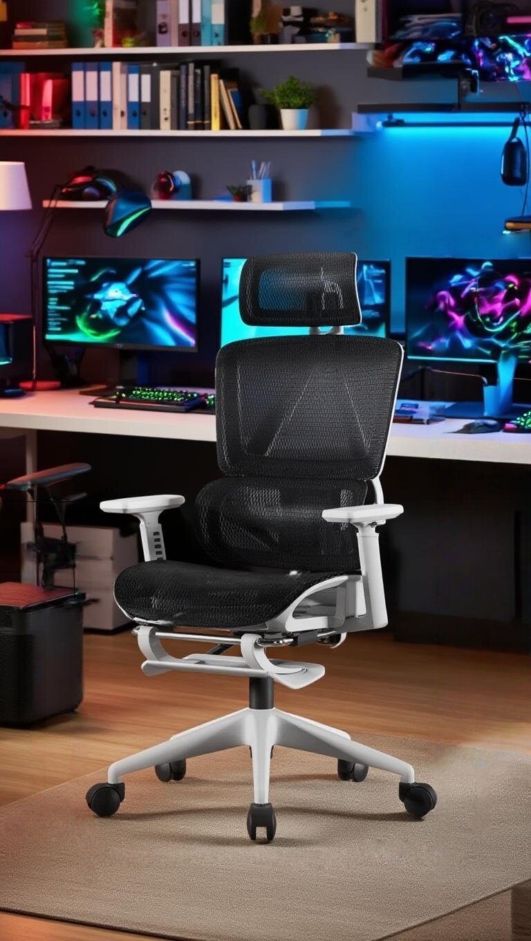 Кресло офисное/ кресло компьютерное игровое, Регулируемая спинка, Регулируемые подлокотники