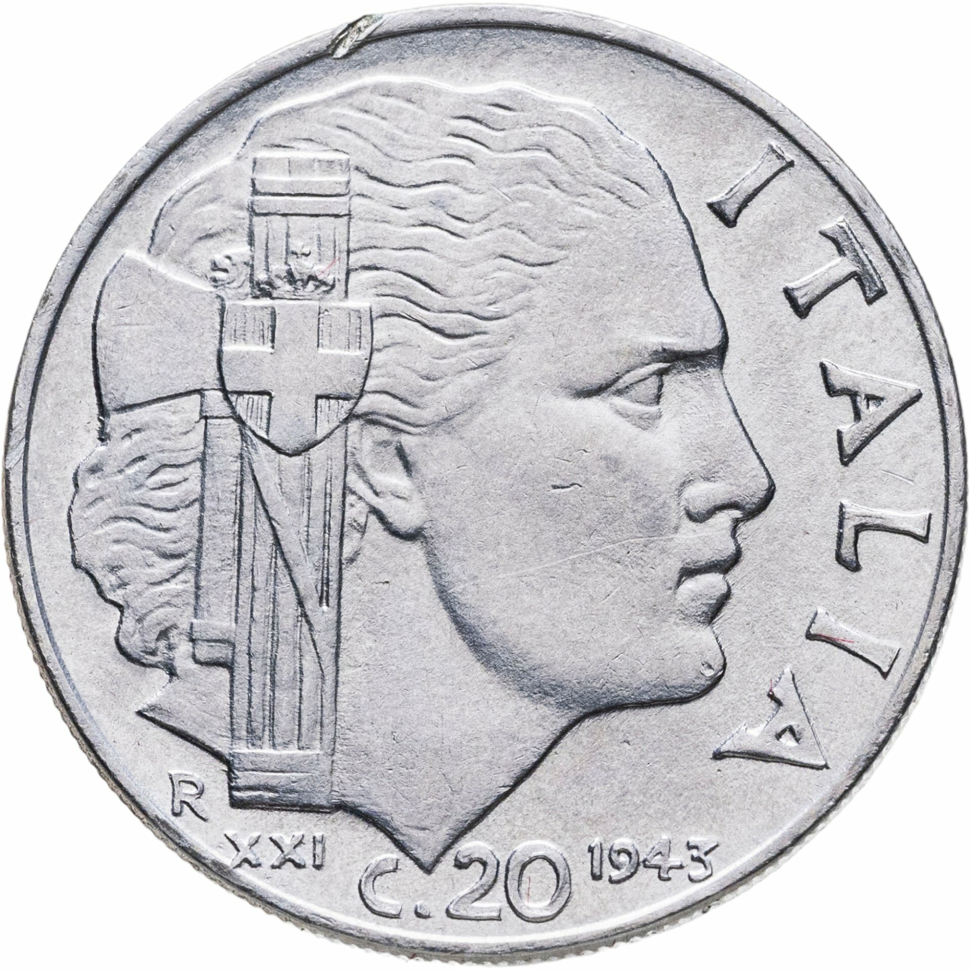 Италия 20 чентезимо (centesimi) 1943