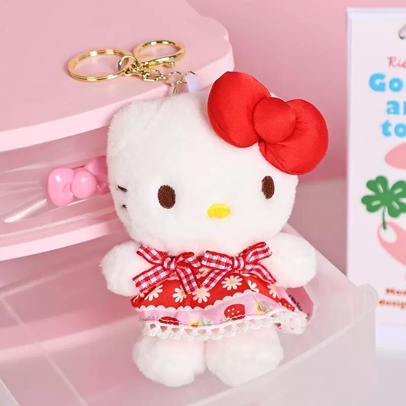 Оригинальный плюшевый кулон Hello Kitty, брелок для сумки Hello Kitty, игрушка-украшение, подарок на день рождения