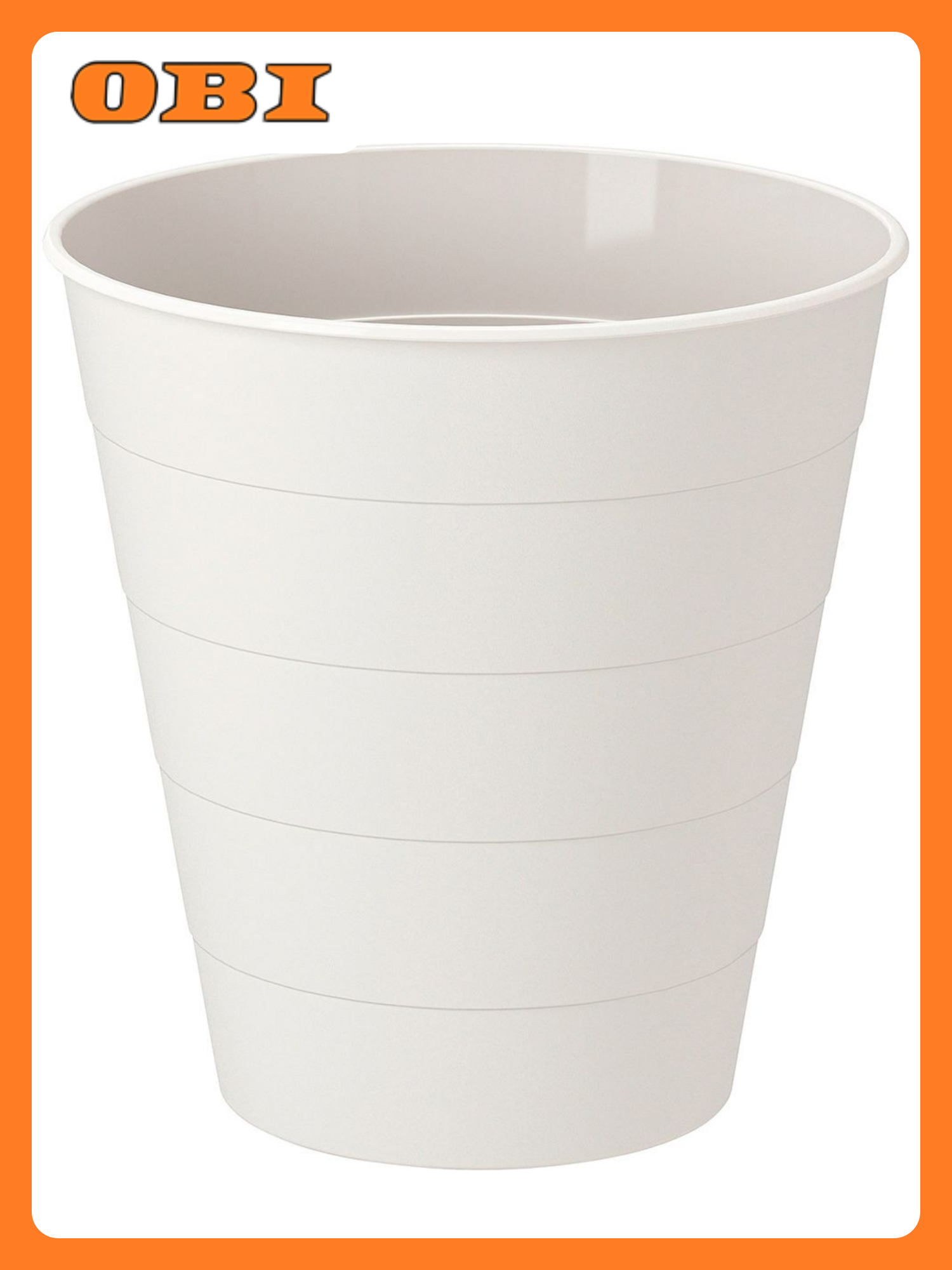 Корзина для бумаг IDEA (М-Пластика), пластик, 10л, белая, 28x28x28см