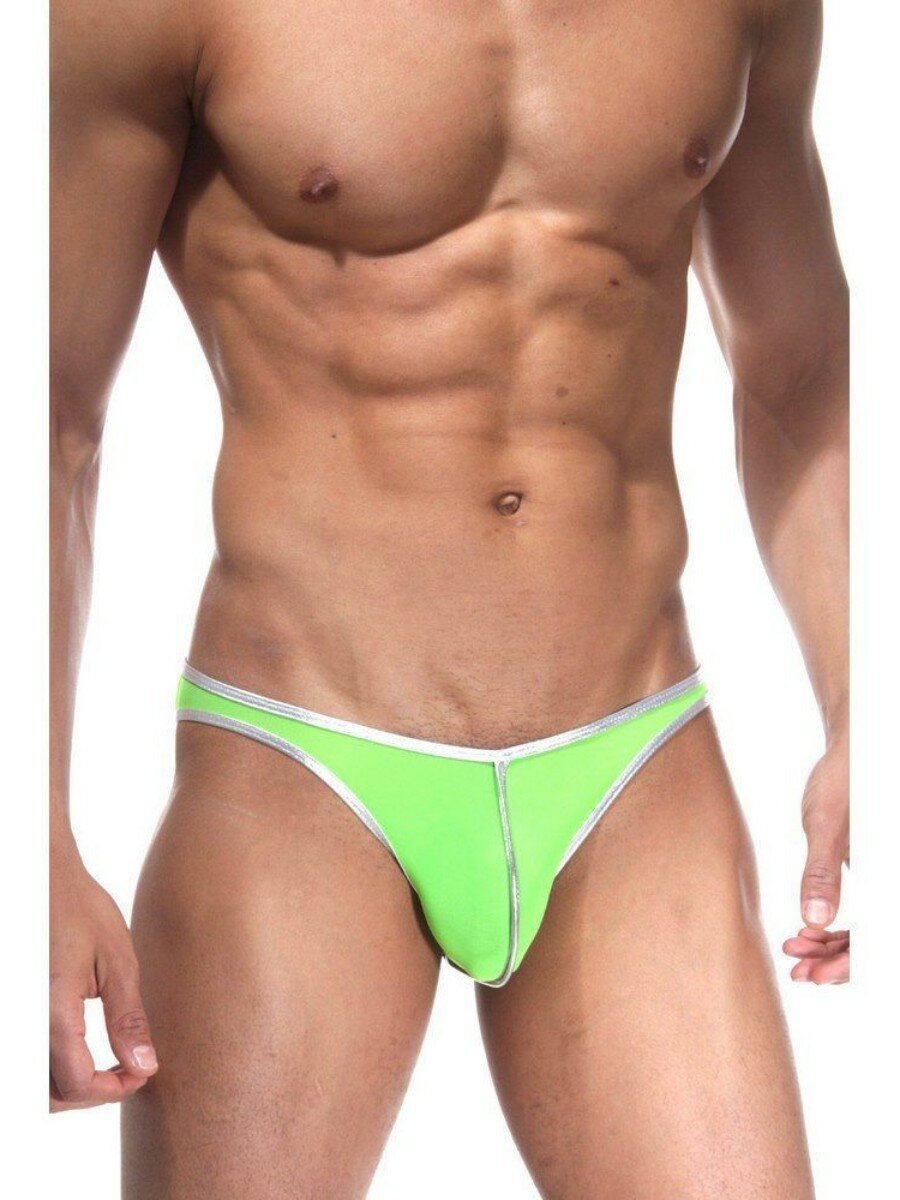 Мужские трусы слипы синие с салатовым Cosmos Colors L20_GBS L (46)