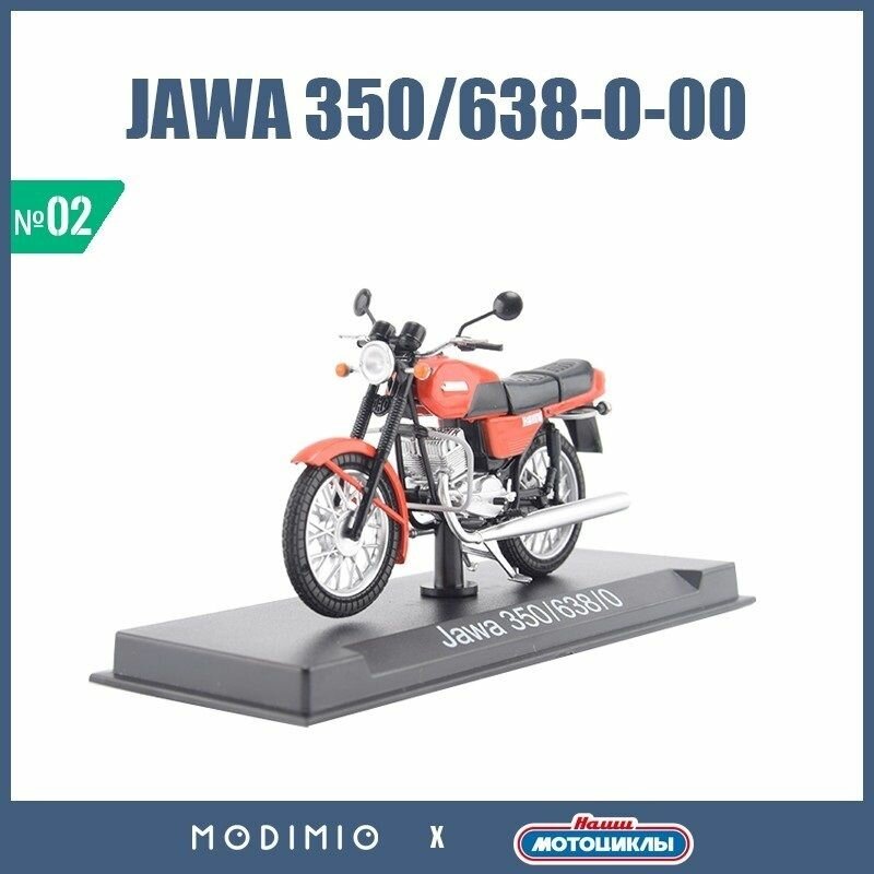 Масштаб 1/24: большой советский мотоцикл ЯВА-638. Реалистичная пластиковая модель мотоцикла чешского производства.