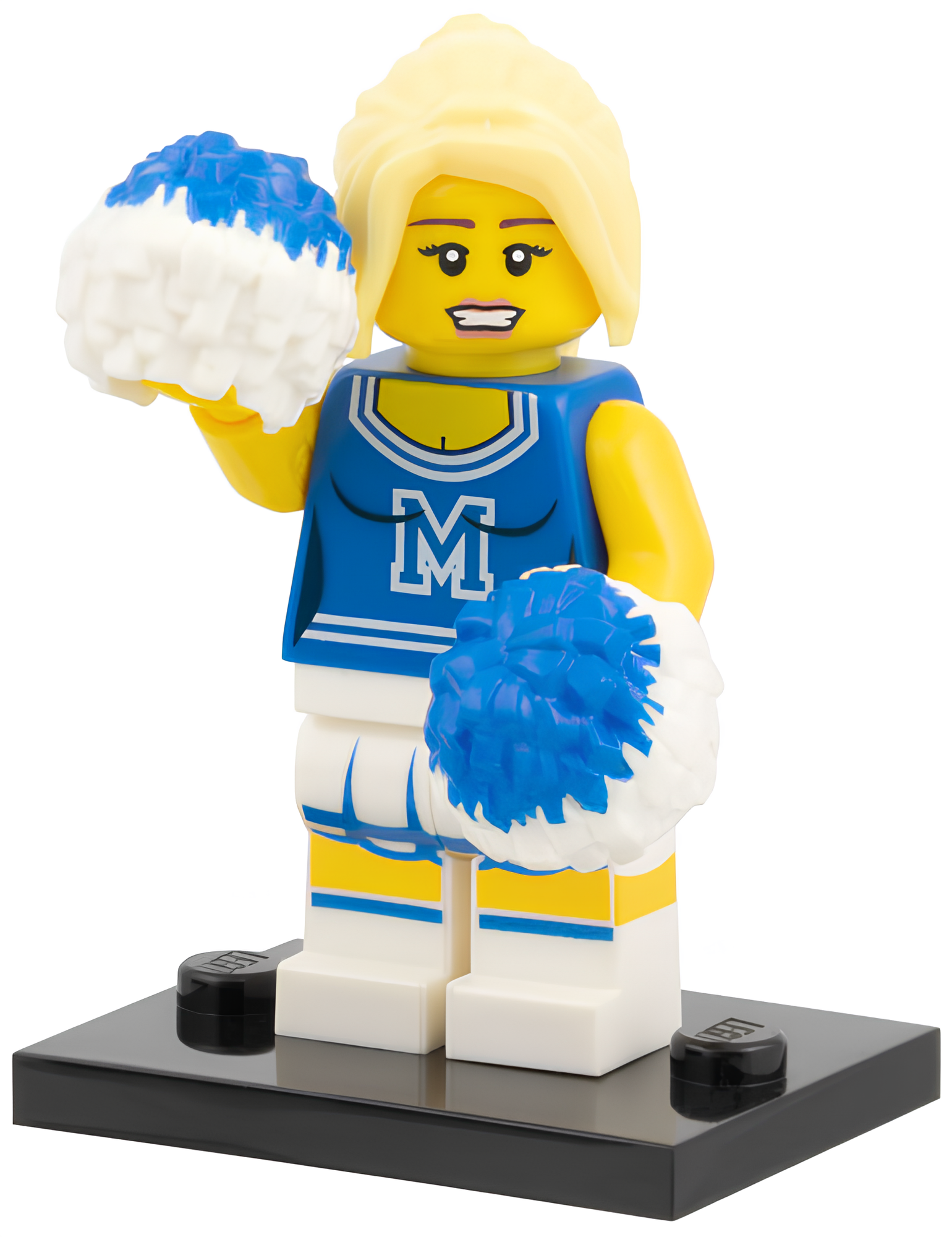 Минифигурка LEGO Collectible Minifigures Cheerleader, Series 1 (Complete Set with Stand and Accessories) col01-2 U