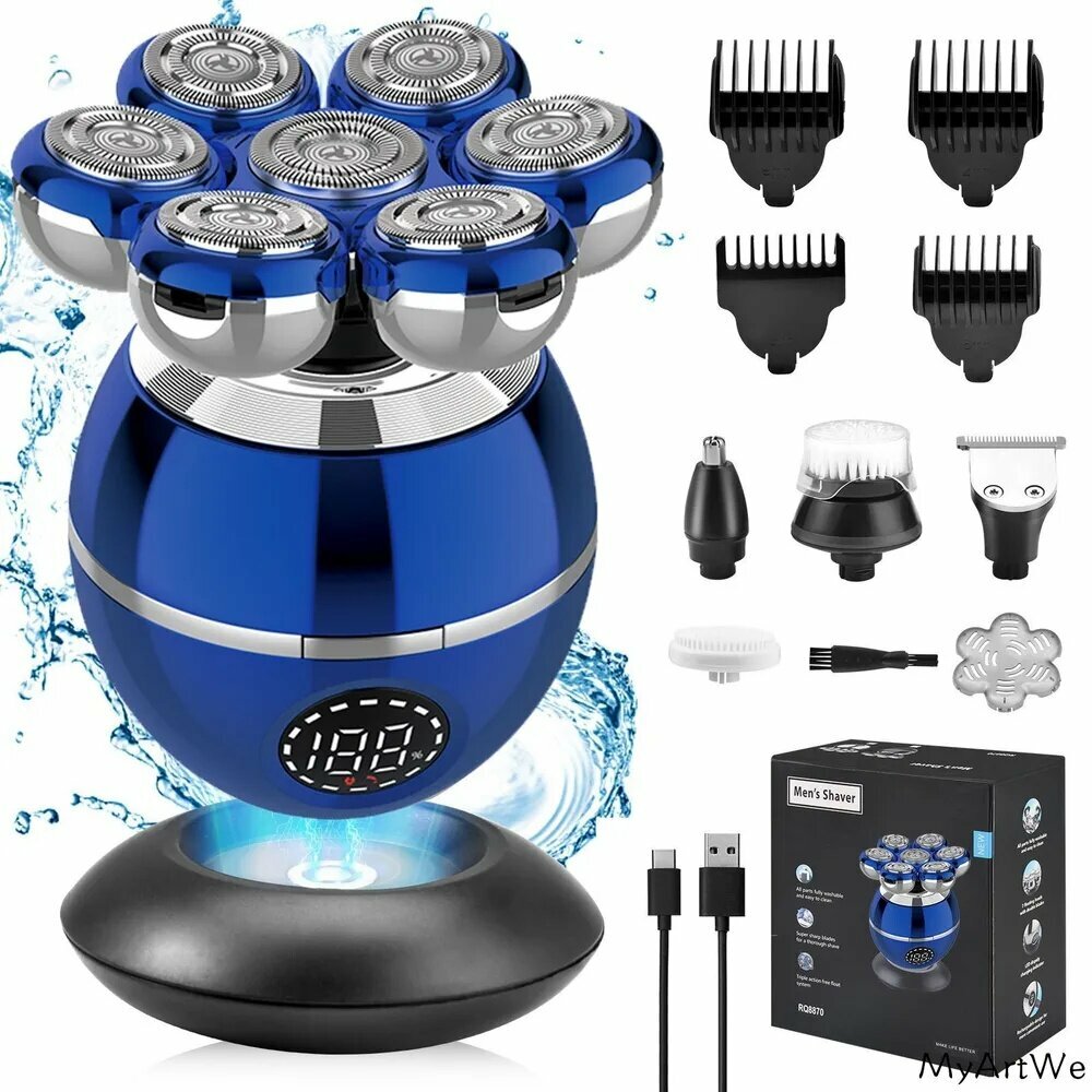 Электробритва лысый бритва RQ8870 MyArtWe, синий