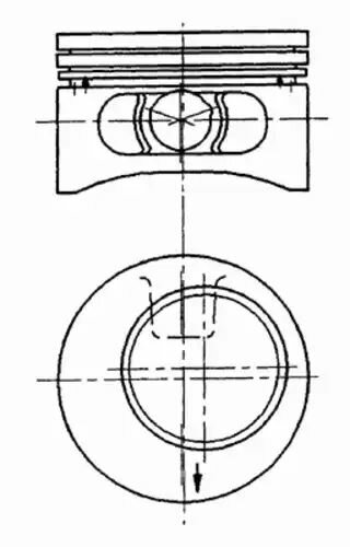 Поршень d86x1.5x1.5x3 +0.5 Opel Omega/Astra/Vectra 2.0 86-98