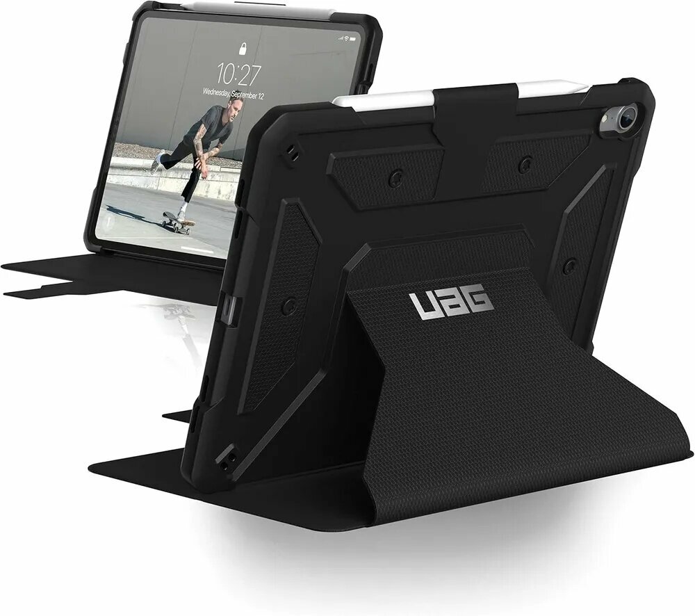 UAG подходит для Apple iPad Pro 10.5" 2017 - защитная оболочка, интеллектуальный магнитный отсос, полный пакет защиты от падения, с ручкой канавки, черный