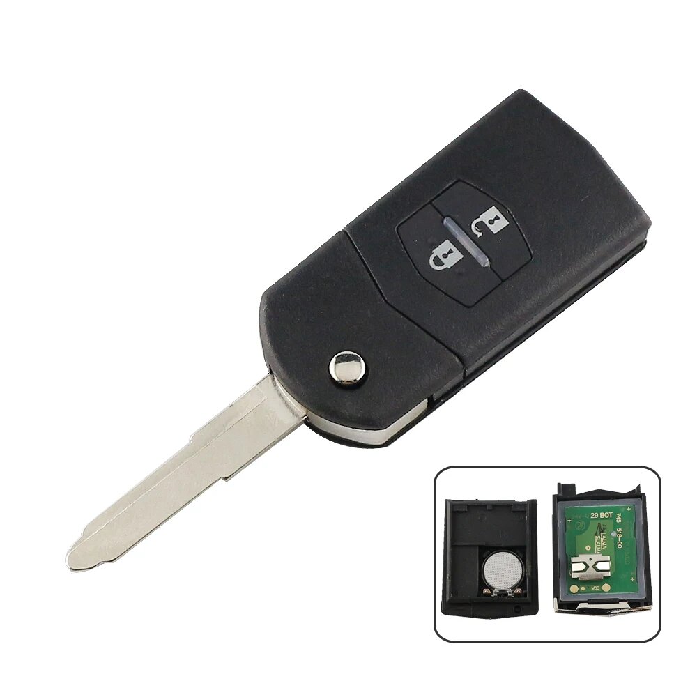 YIQIXIN дистанционный ключ от машины для Mazda 2 3 5 6 8 M2 M3 M5 M6 CX-7 CX-9 MX-5 2 Button 433Mhz