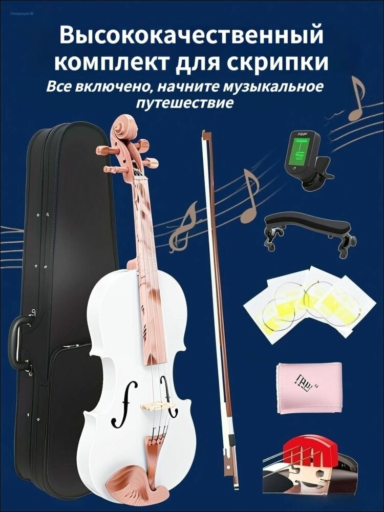 Скрипка из цельного дерева студенты, дети, начинающие, взрослые играют на скрипке 4/4