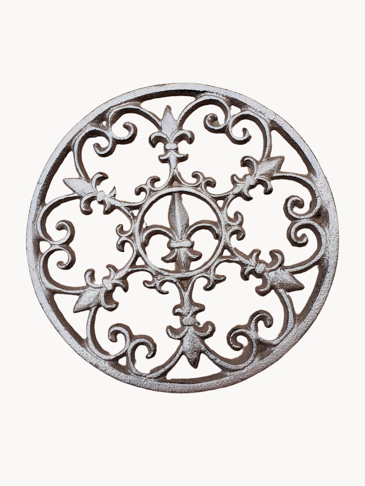 Подставка под горячее "Ажур", чугун, темно-коричневая, круглая, 1 шт.