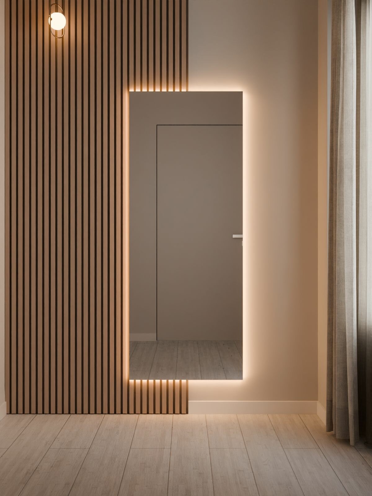 Зеркало 160х60 см CLOUD MIRROR настенное без рамы интерьерное с подсветкой Свет: Теплый белый 3000К