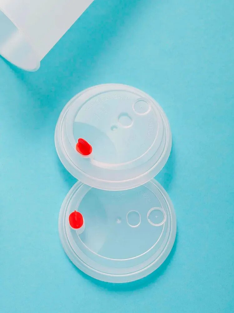 Крышка для Bubble Cup стакана D 90мм ПП прозрачный с заглушкой 20 штук