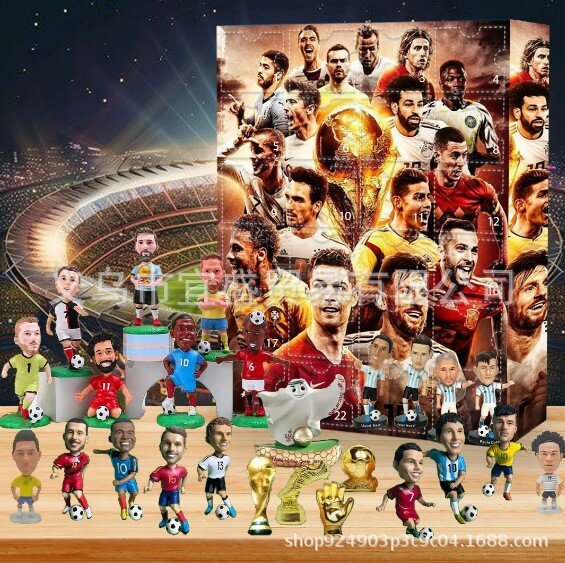 Набор фигурок футболистов «Чемпионат мира» в закрытой коробке из ПВХ. В мир футбола прибыл набор «Футбольная звезда в закрытой коробке».