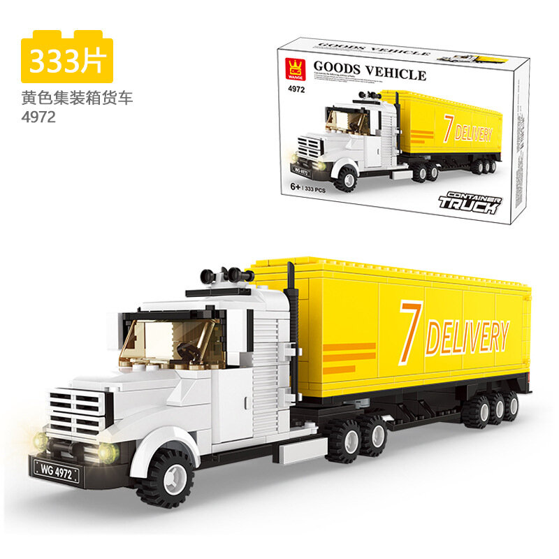 Конструктор из блоков для сборки автобусов, школьных автобусов, грузовиков и грузовых фургонов.