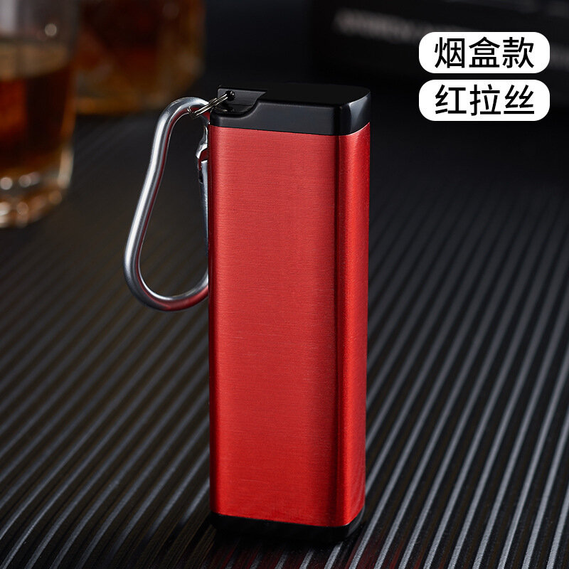 Плотная пачка из 6 сигарет, водонепроницаемый и устойчивый к давлению металлический портсигар с кольцом для ключей, выдвижной портативный ящик для хранения на открытом воздухе.