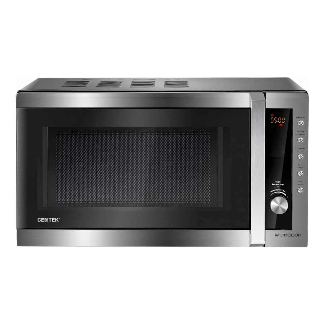 Микроволновая печь Centek СВЧ CT-1582, 700 Вт, 20 л, 8 уровней мощности, таймер, подсветка, сталь