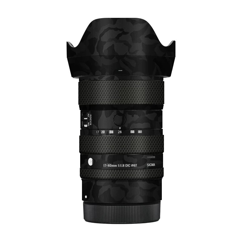 Защитная пленка для объектива Canon RF - Черный с теневым камуфляжем, совместима с Sigma 17-40mm F1.8