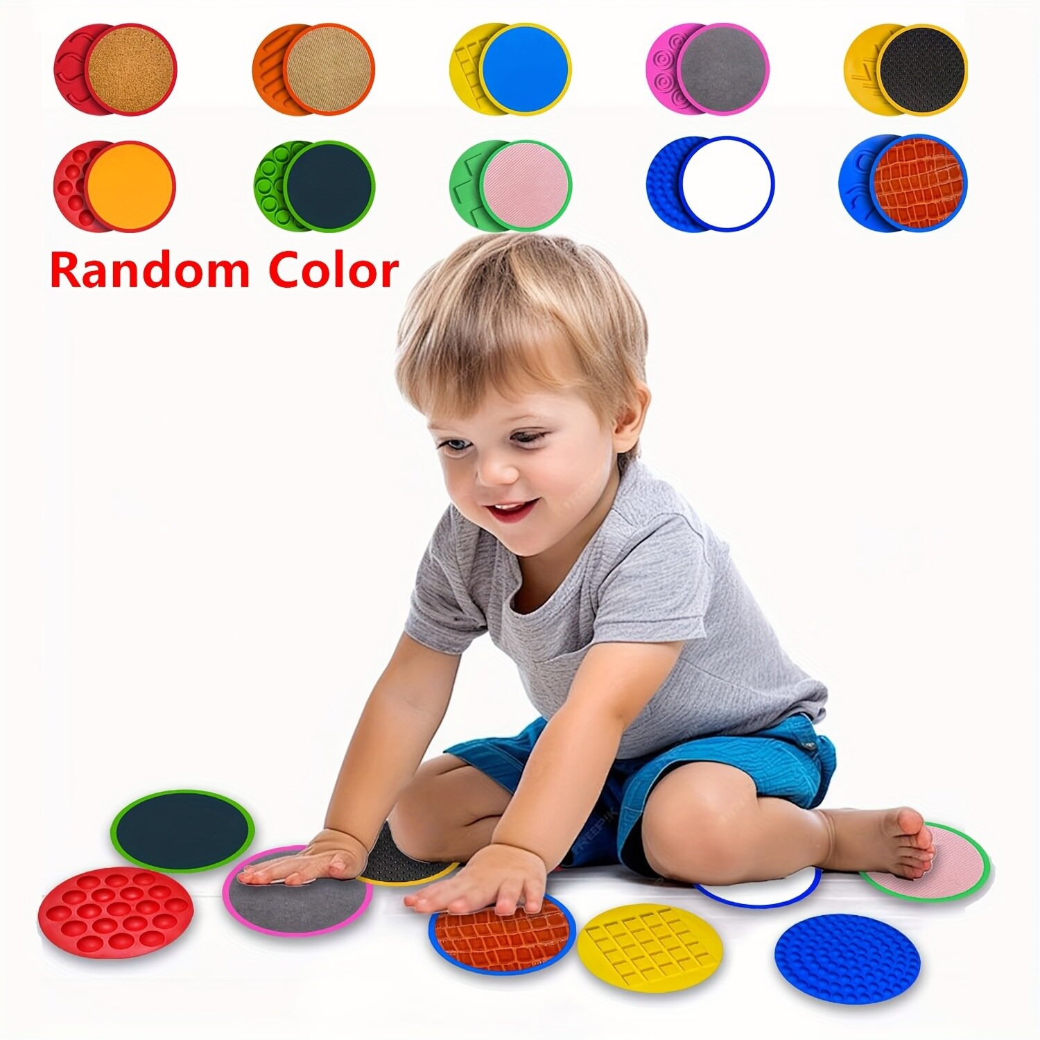 Игровой сенсорный диск Amazon для детей, коврик для тактильной стимуляции, способствует лечению аутизма, сенсорное