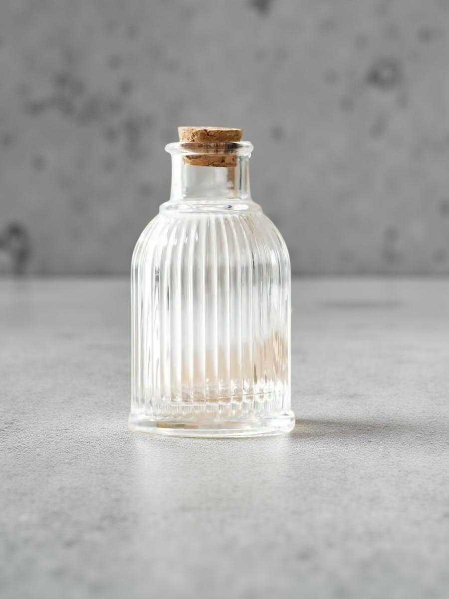 Стеклянная масленка, емкость для массажных, эфирных и ароматических масел Древняя Греция, стекло, 10 см, 90 мл