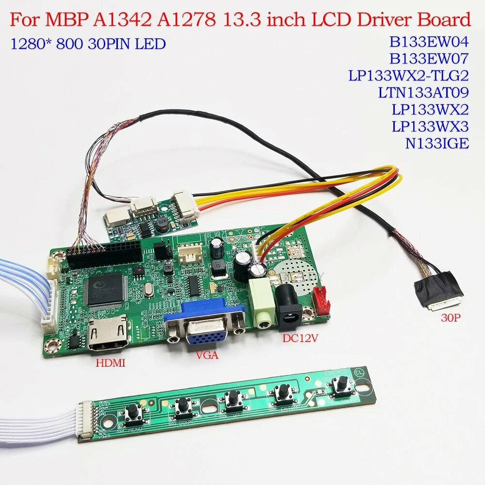 Дисплей контроллер для MacBook Pro 2011 A1342 A1278 13.3 дюйма GLZLDY LP133WX2-TLGx