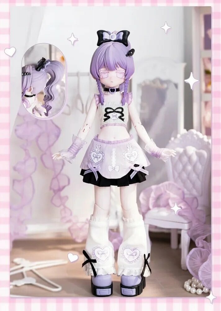 LEI-Doll Кукла BJD 1/6 шарнирная (Weird Cute Girl) аниме с одеждой и аксессуарами . 25 мин. BJD Кукла, Чао играет вручную