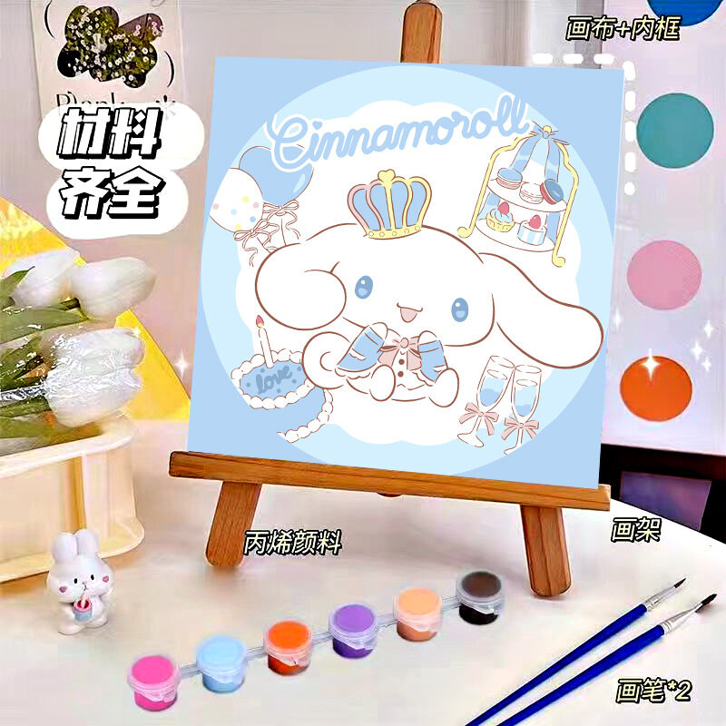 Цифровая картина маслом 20*20, аниме, раскраска маслом, ручная роспись маслом, декор для спальни.