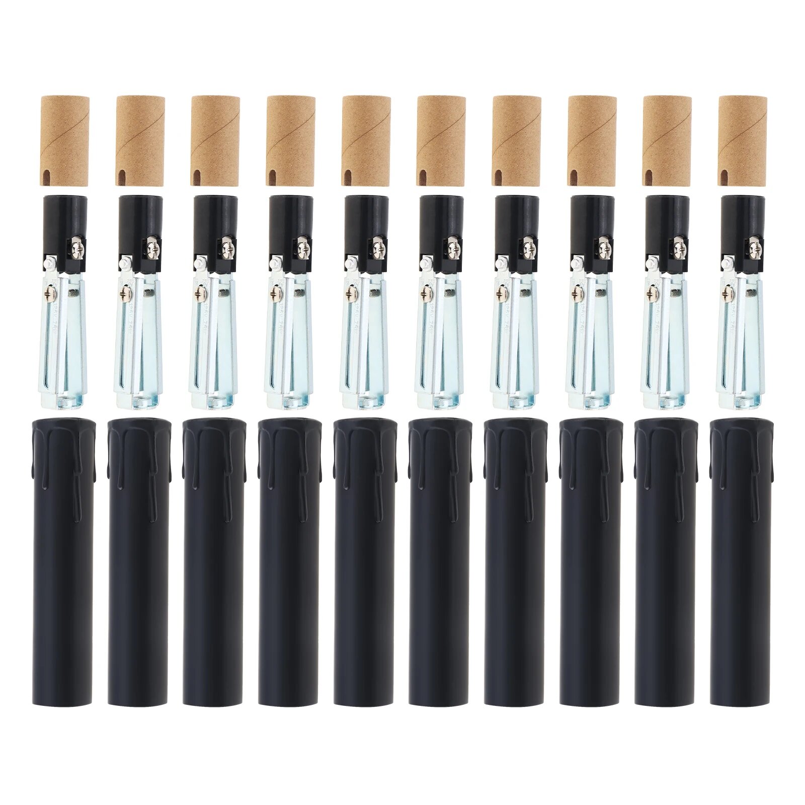 10 шт. Регулируемые патроны E12 из АБС-пластика черный