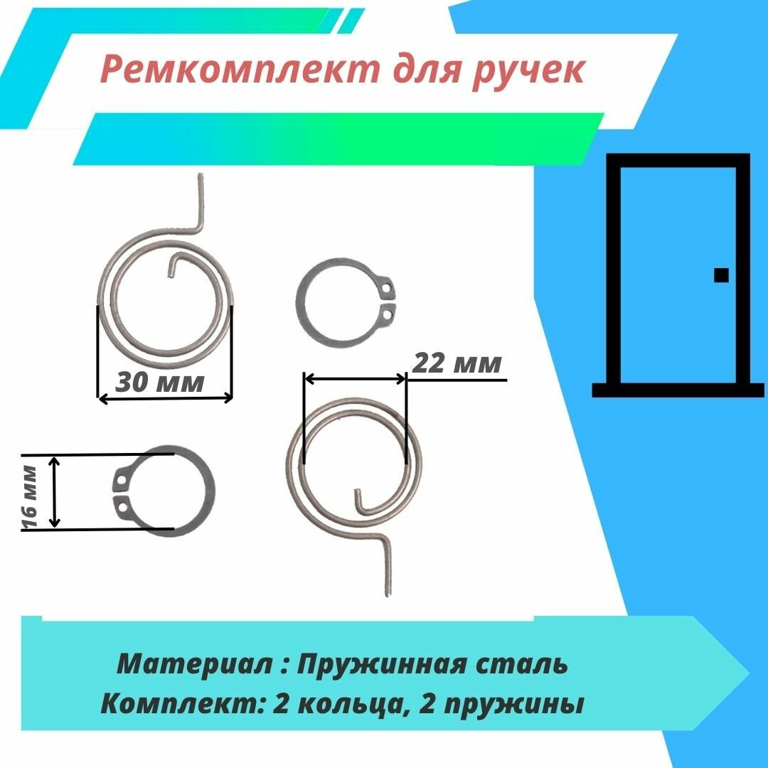 Ремкомплект для дверных ручек входных и межкомнатных дверей.