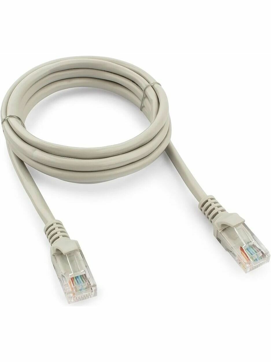 Многожильный патч-корд Cablexpert UTP кат.5e, 1.5м, литой, серый PP12-1.5M