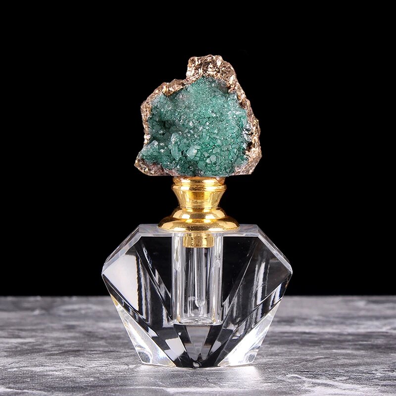 Кристалльный флакон духов из агата Изумрудный, 1ml Green