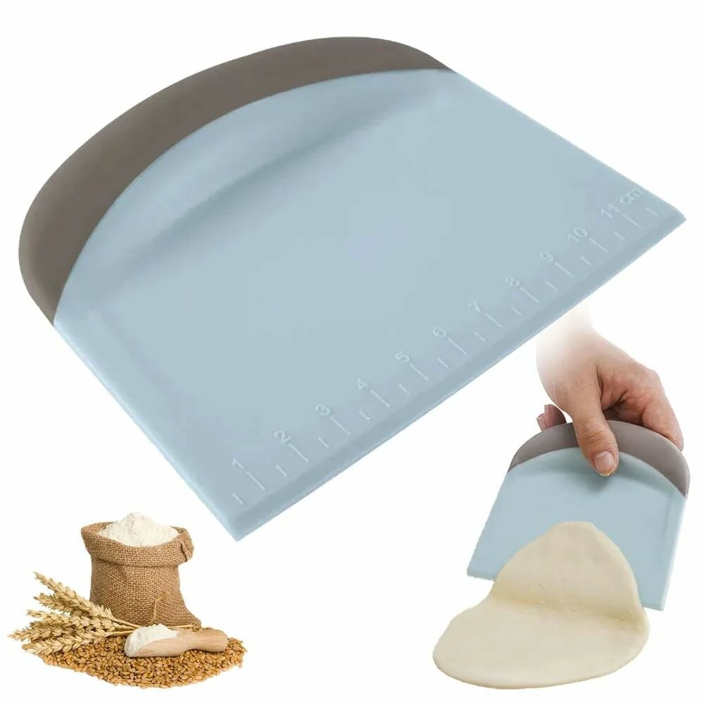 Шпатель-скребок кондитерский, длина 12 см, 1 шт