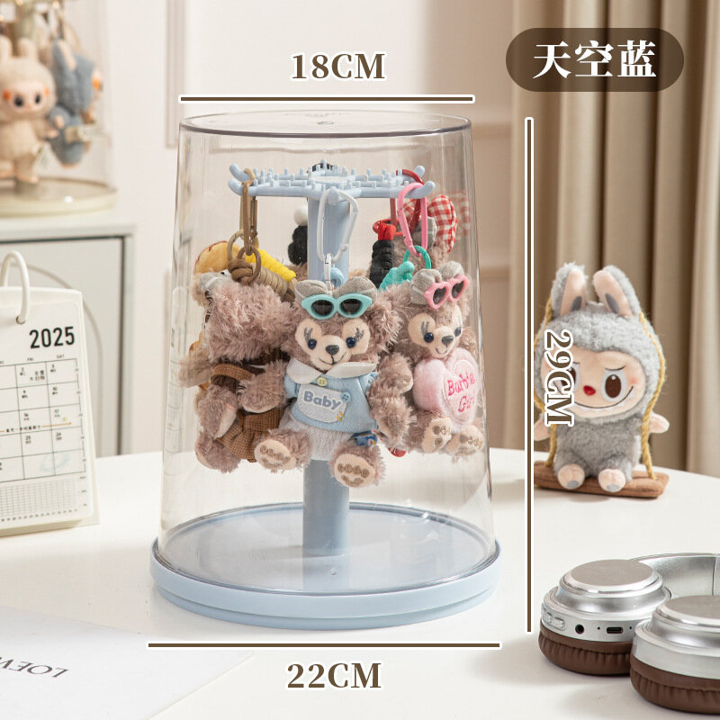 ⭐Вращающаяся прозрачная коробка для хранения Labubu, коробка для хранения Labubu, шкаф для хранения плюшевых игрушек и фигурок⭐