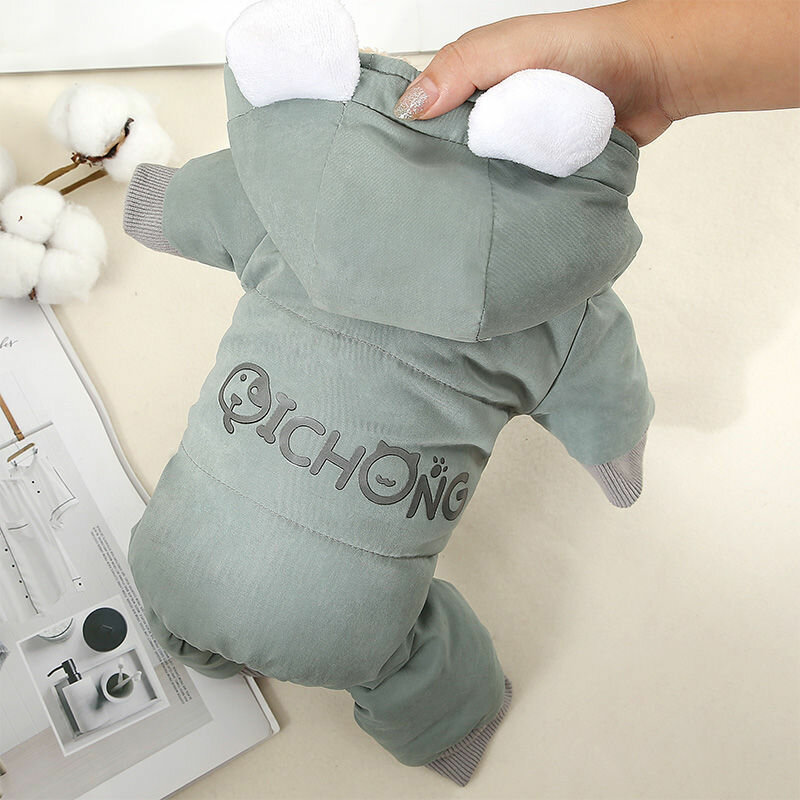 Зимняя утолщенная теплая куртка для собак с четырьмя ногами, хлопковое пальто для тедди, кошек, бишон фризе, одежда для домашних животных осень-зима от фабрики