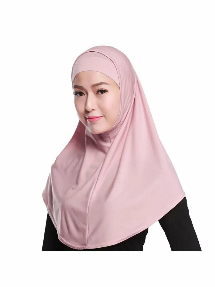 Женская хлопковая хиджаб-комплект Амира, Темно - розовый - Один размер