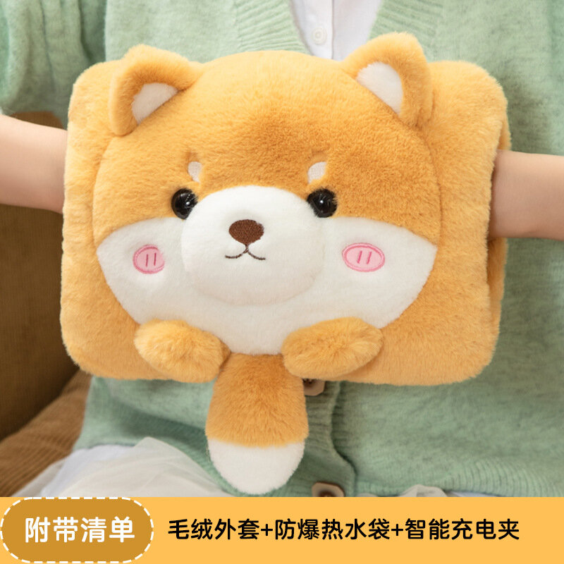 Горячая бутылка с водой, перезаряжаемая, взрывобезопасная, мультяшная плюшевая грелка для рук, прямая продажа от фабрики, квадратная, наполненная водой, милая для девочек, теплая для детей