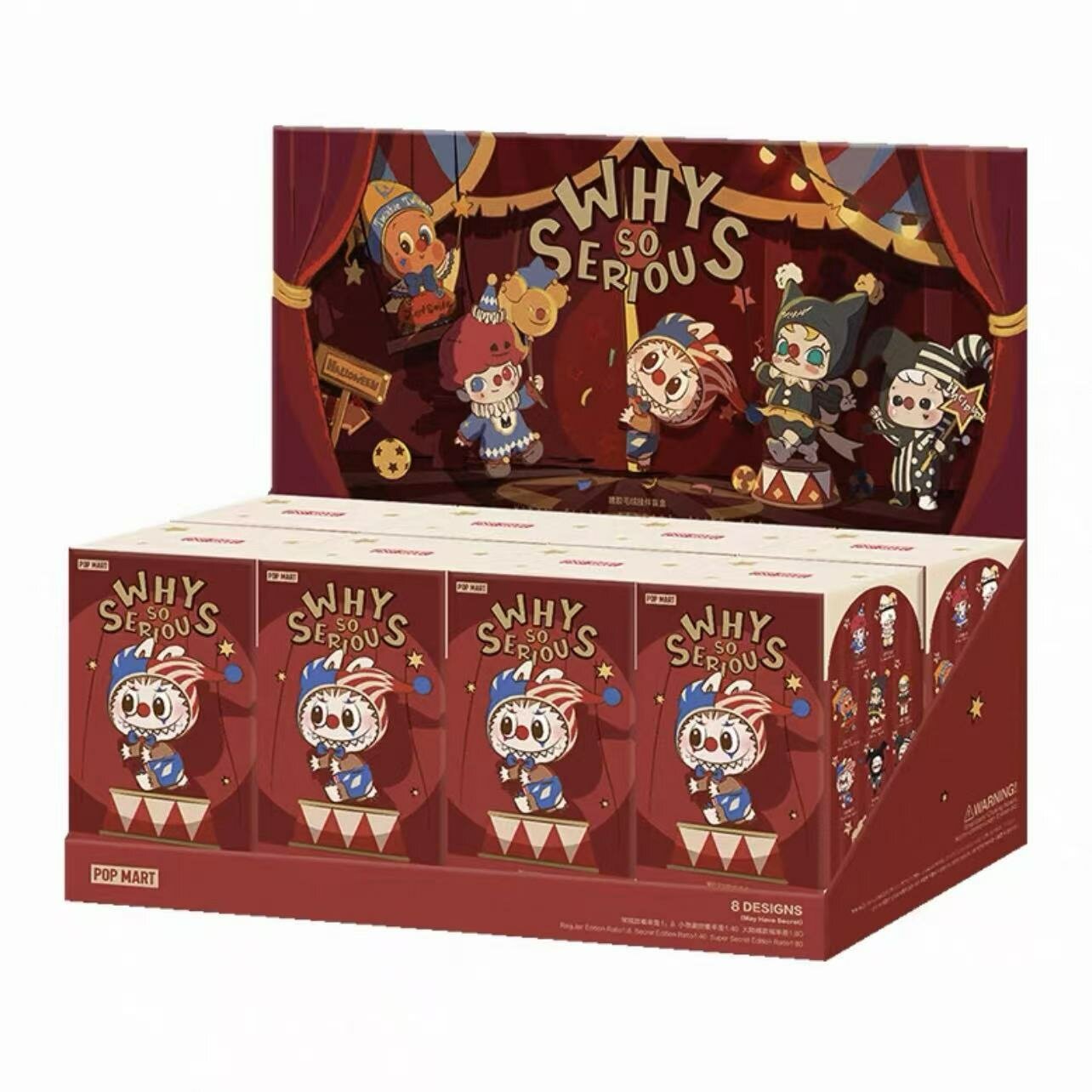 POP MART Хэллоуин Клоун Лабубу Кукла Виниловая Слепая Коробка Подвеска Кросс-Бордер Горячий Товар