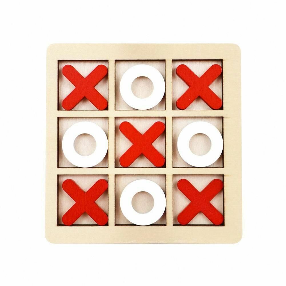 Деревянная доска Крестики-нолики XO Настольная головоломка Игрушка