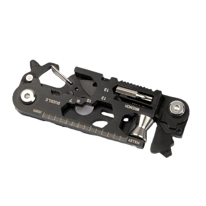 Инструментальная карта EDC для выживания на природе: складной отвёртка, нож из нержавеющей стали, тактические ножницы, мини-ремонтный набор